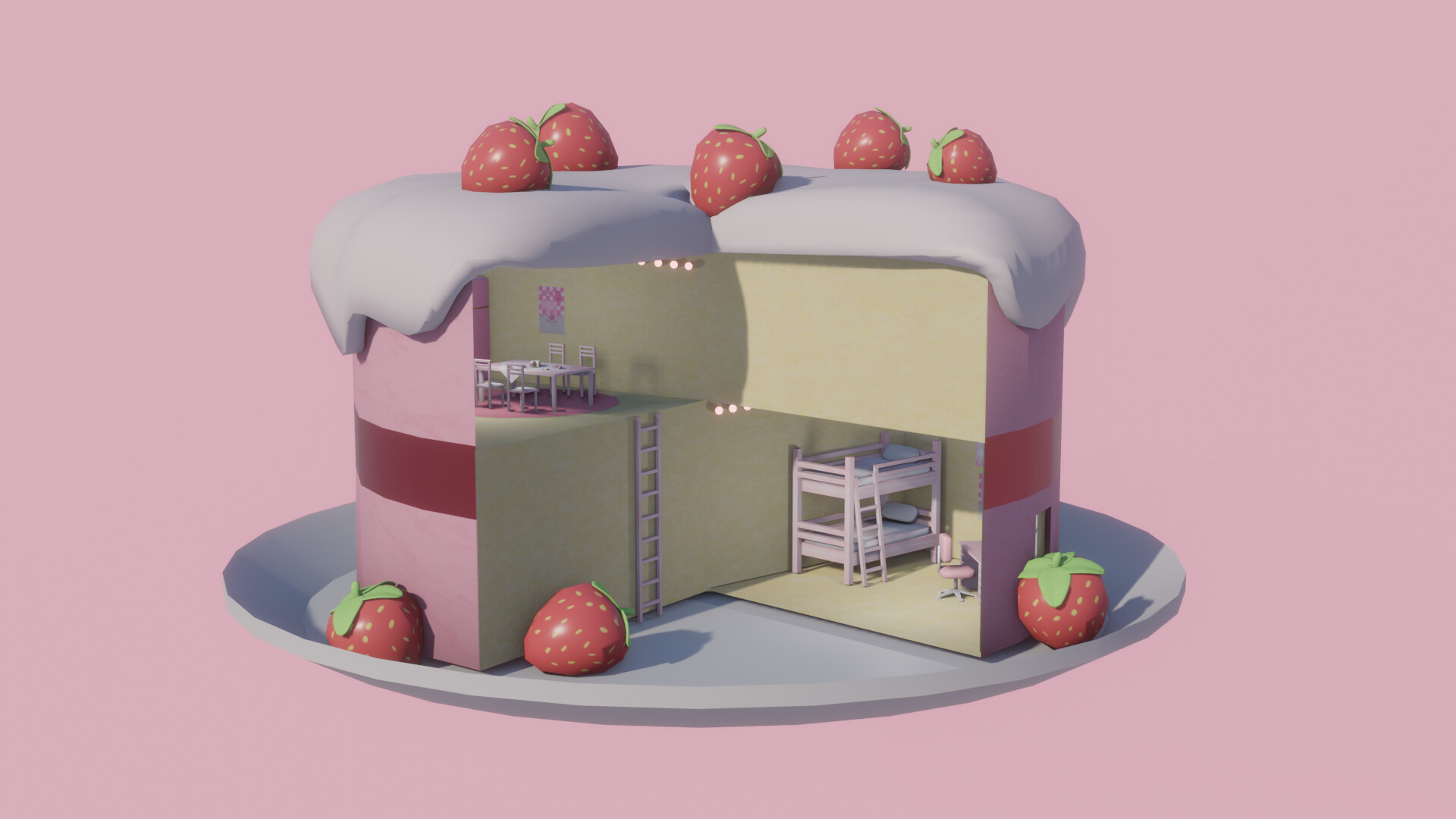 ArtStation - Cake House 3D Model