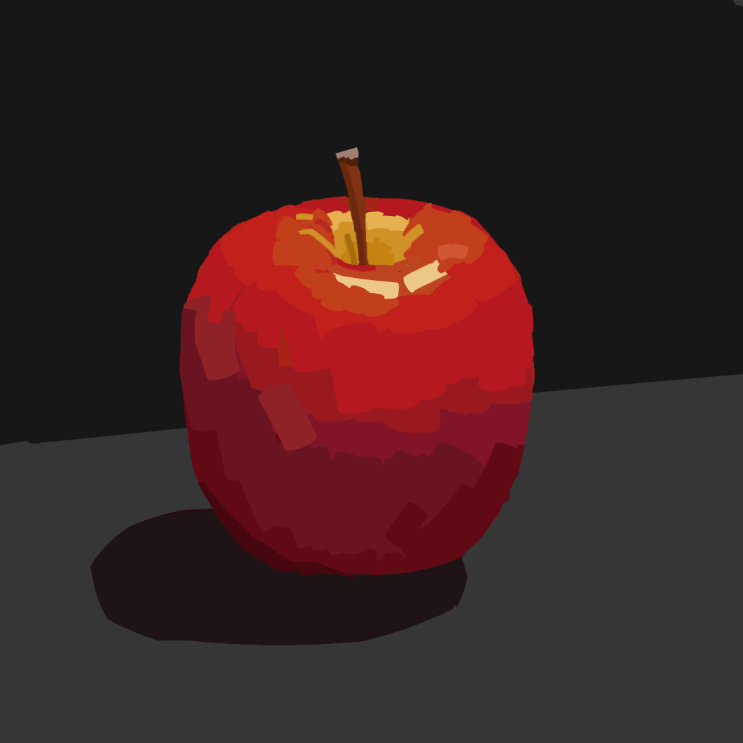 ArtStation - Brushwork practice - Red Apple - How can I improve my brushwork?