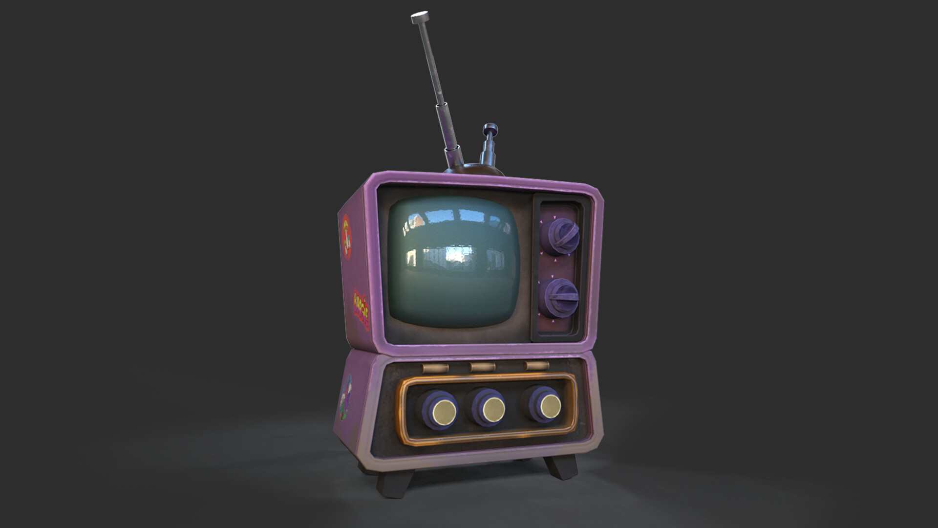 ArtStation - Stylized TV. Personal project for portfolio.