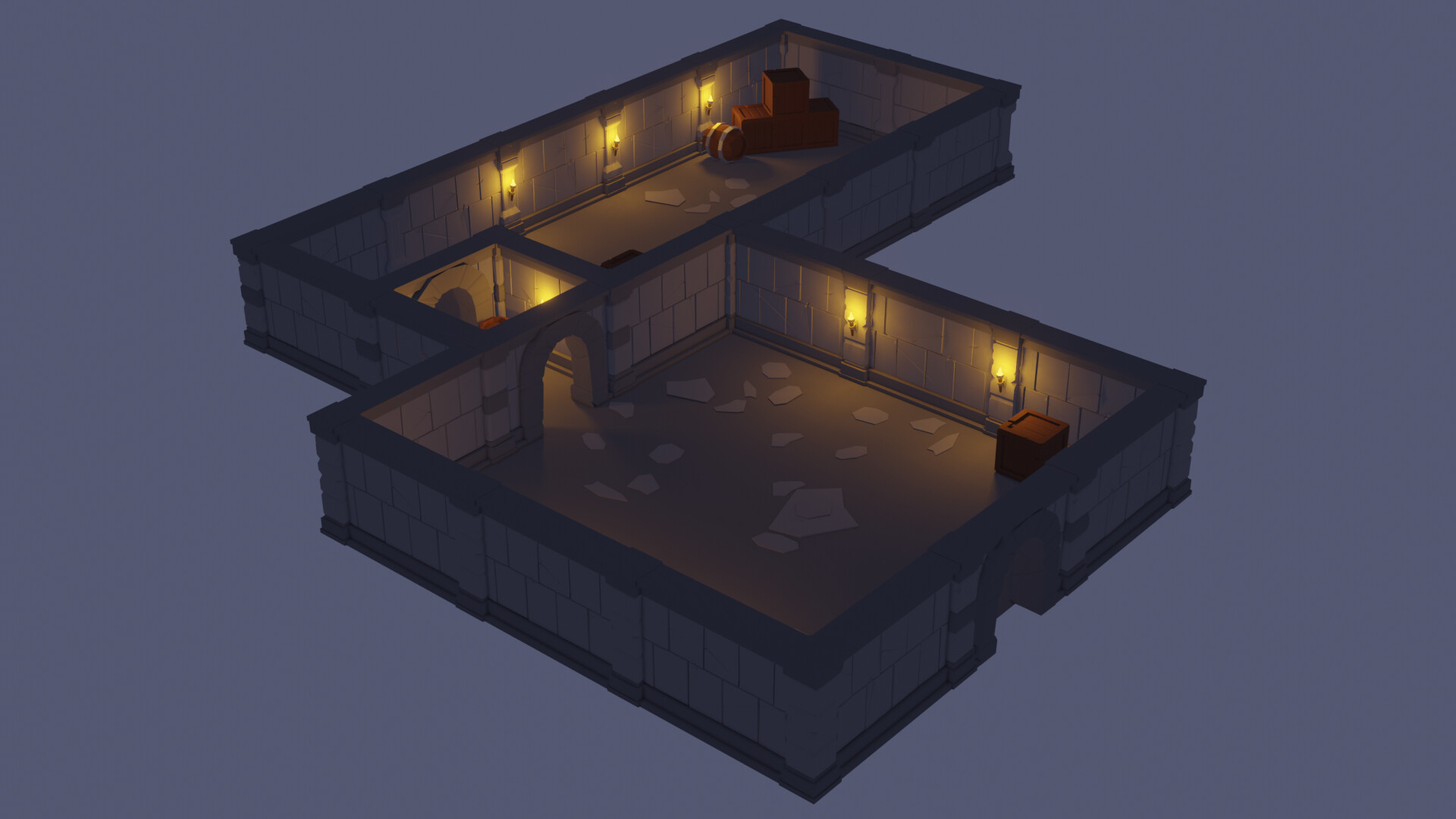 ArtStation - Modular Dungeon tile set