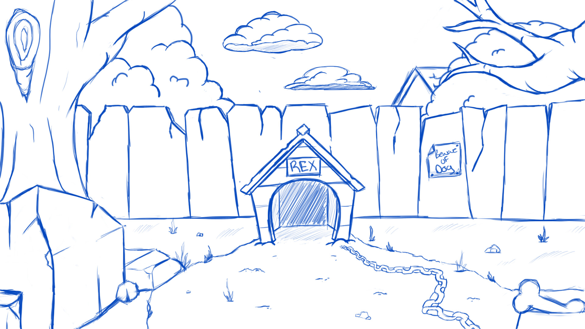 ArtStation - Backyard Rough Layout