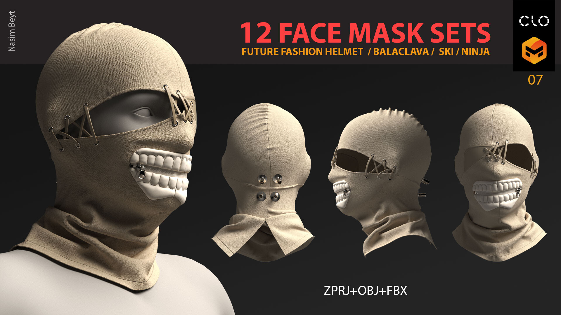 Nasim Beyt - 12 FACE MASK PACK (VOL.01)Helmet/ Balaclava/ Ski/ Ninja ...