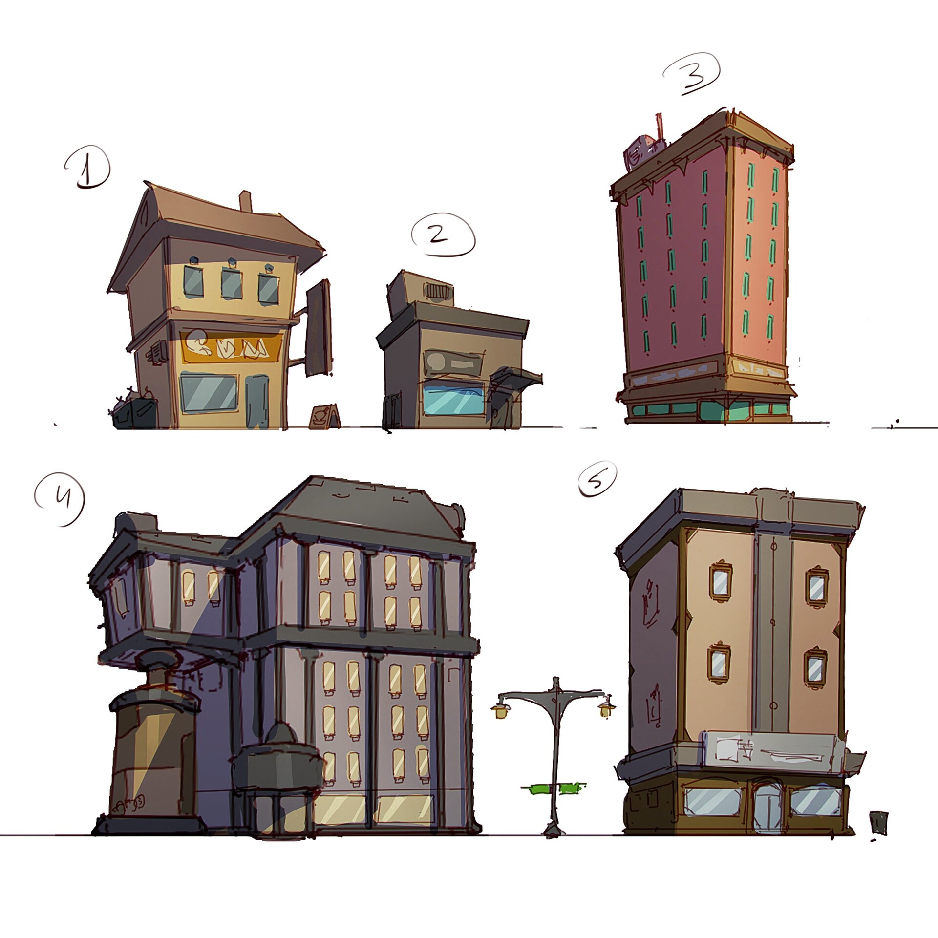 ArtStation - Building doodles