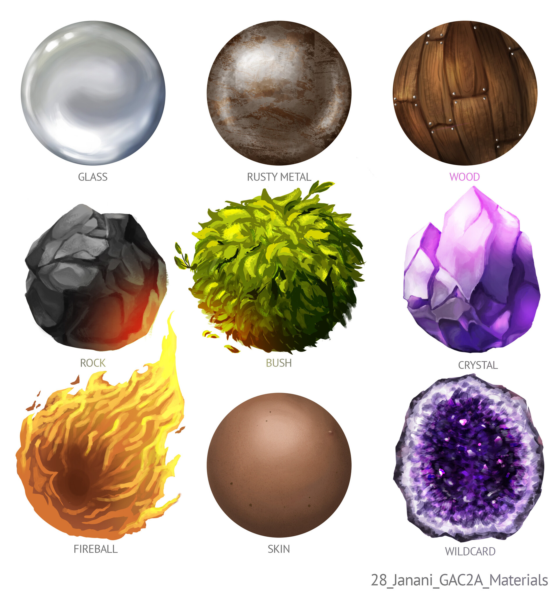 ArtStation - Texture lighting and color practice