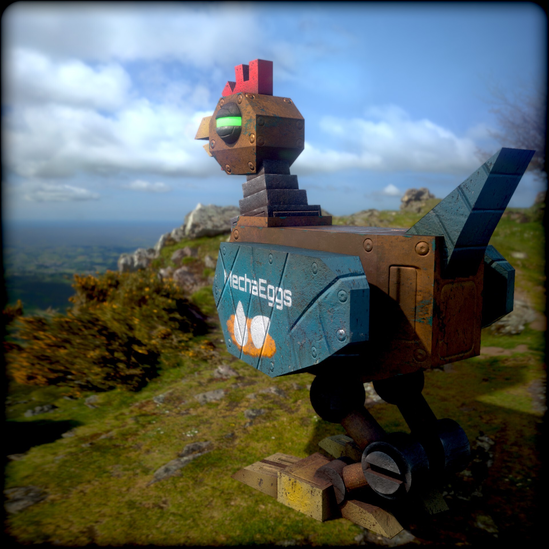 Jordan Dorsey - Mecha Chicken Texturing, concepting and modeling