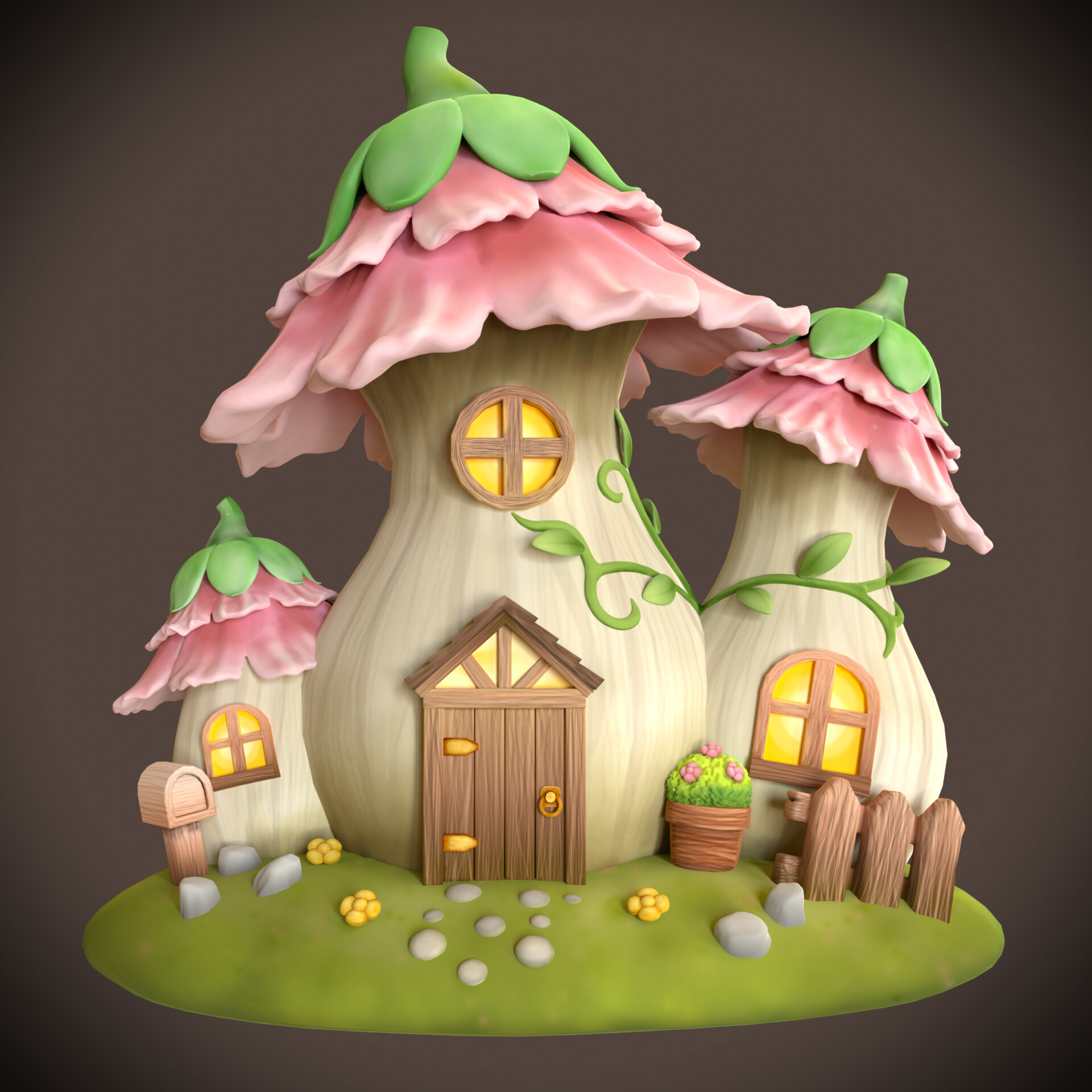 ArtStation - Mushroom Houses