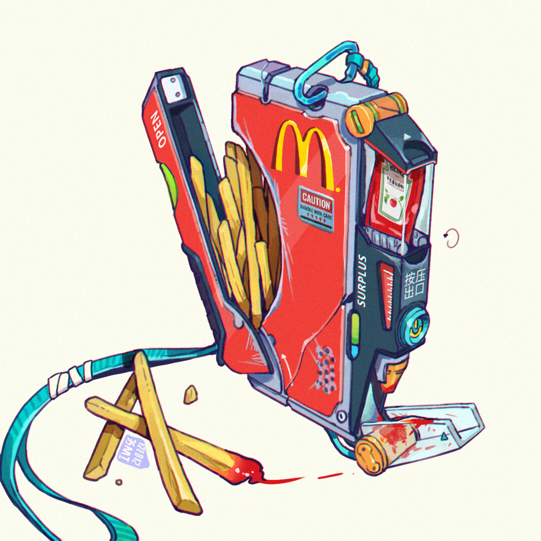 ArtStation - 食品銃器 Snack gun——McDonald's fries