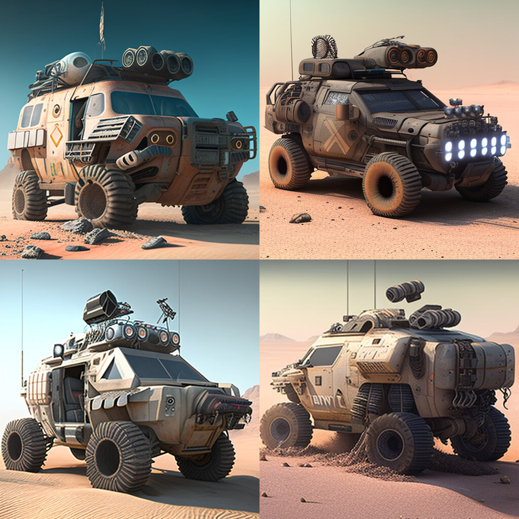 ArtStation - Futuristic advanced jeep