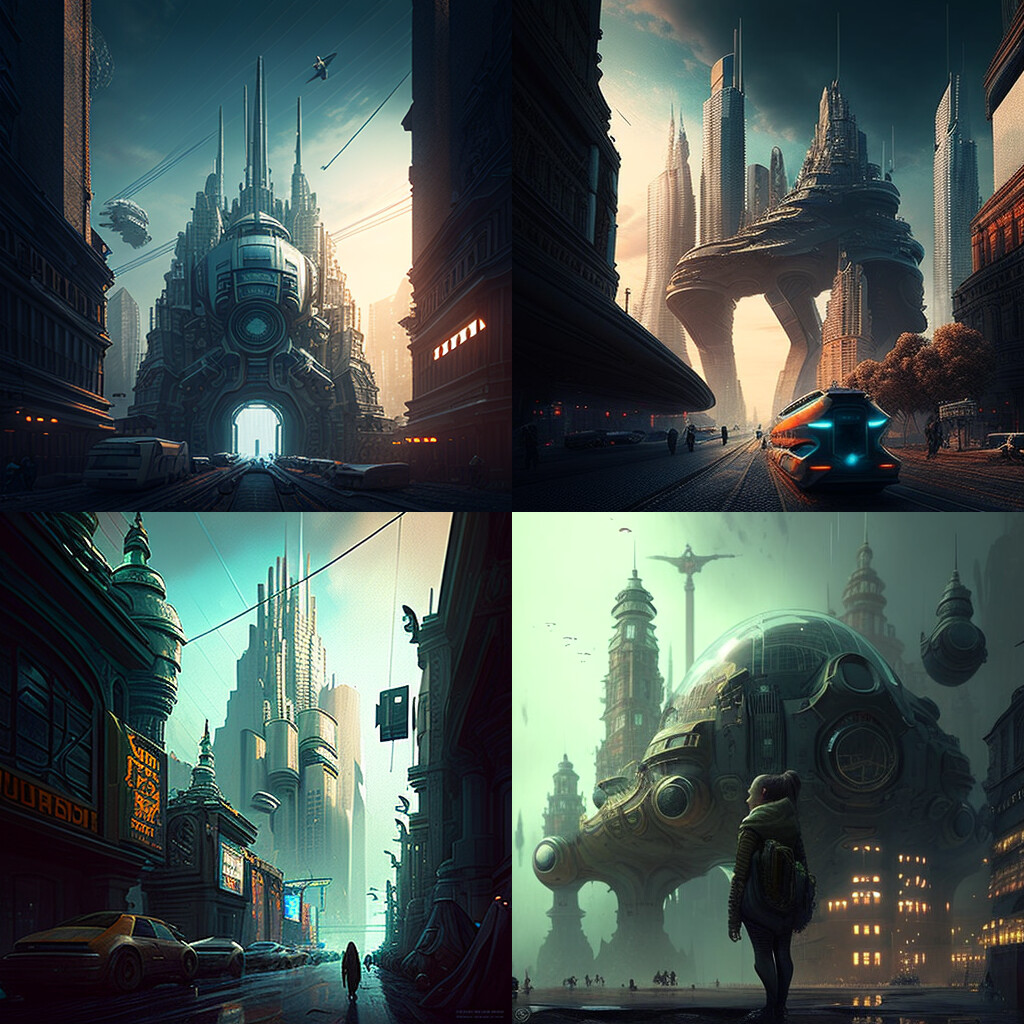 ArtStation - Futuristic ahead of time city Moscow