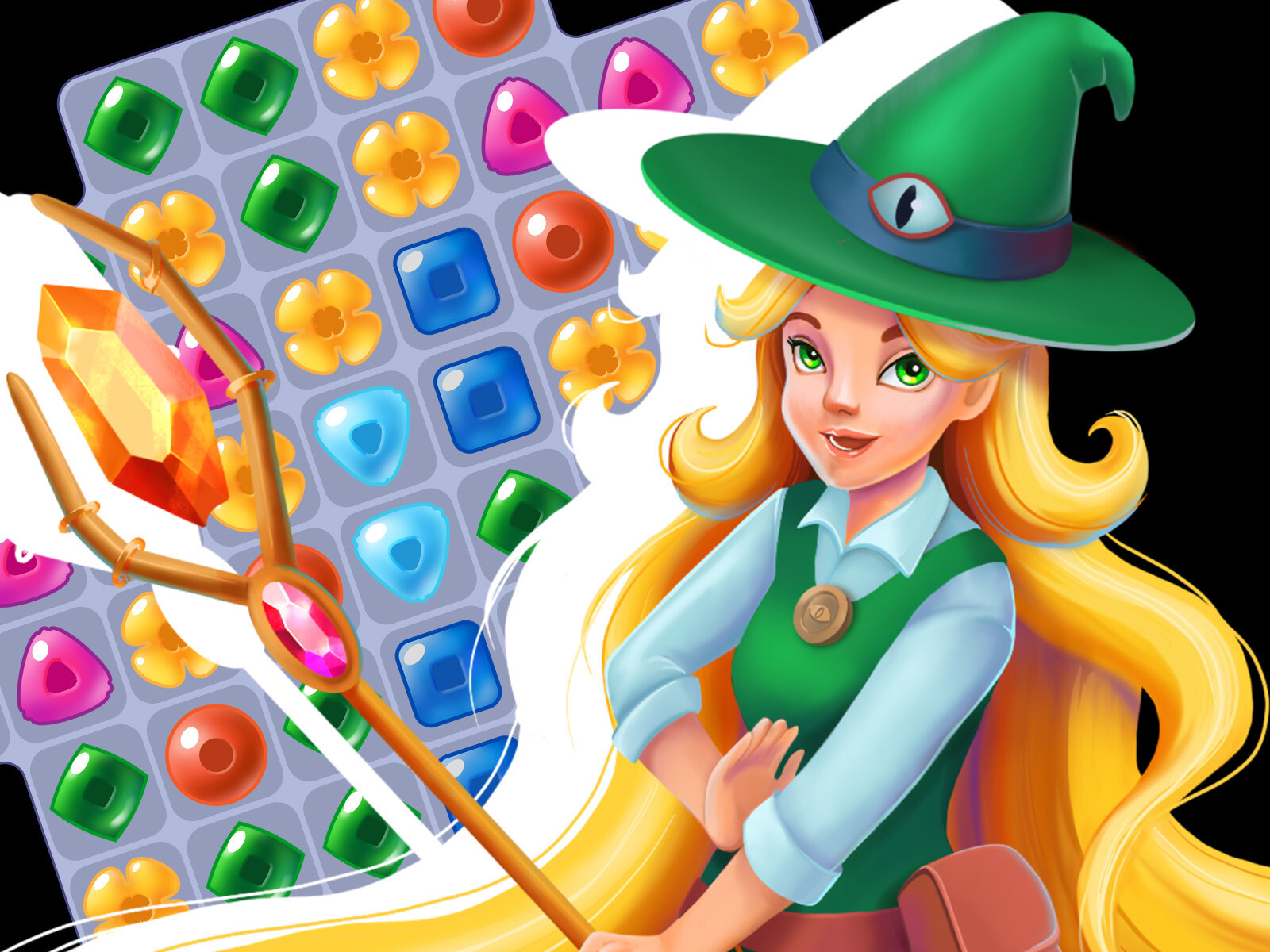 ArtStation - Wizard in match-3 game