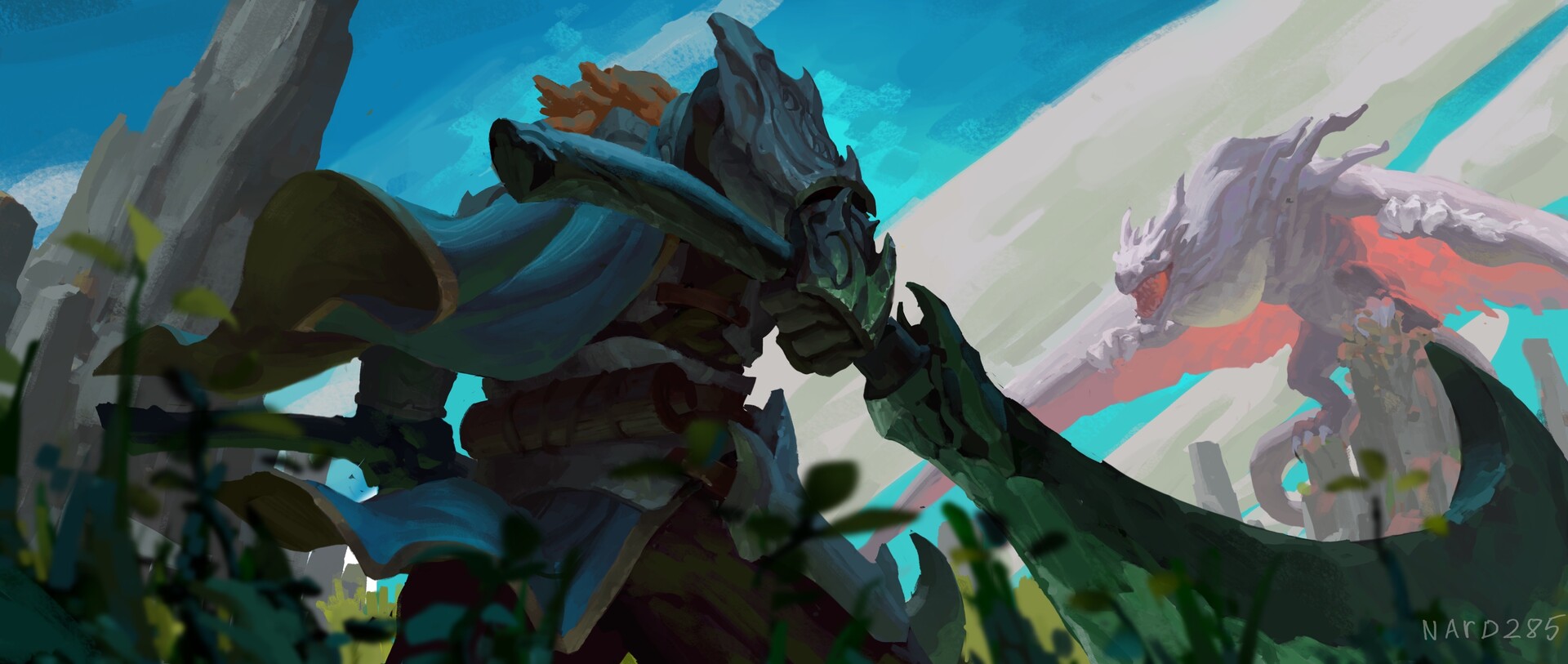 ArtStation - Dragon warrior