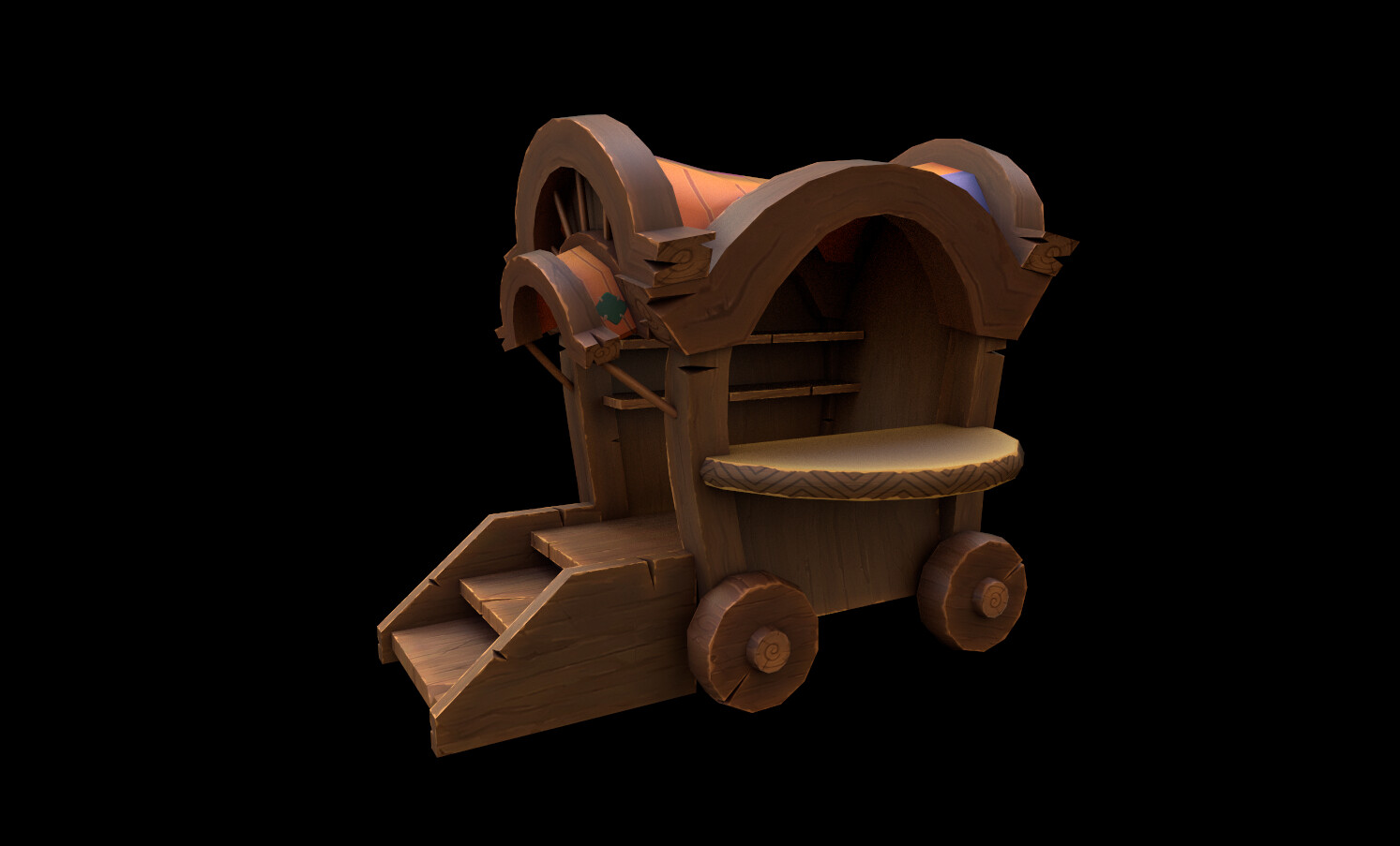 ArtStation - MARKET STAND 3D - LOW POLY PROPS