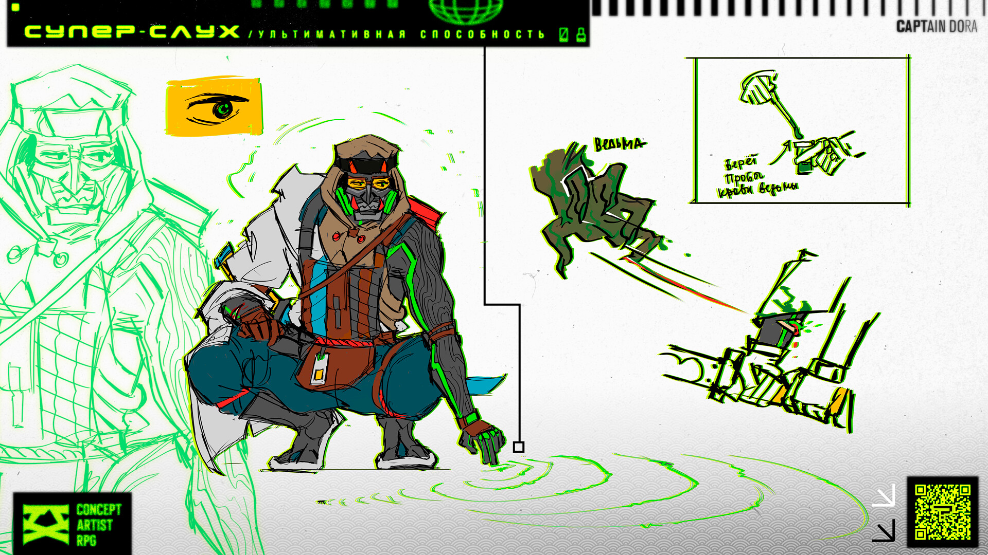 Dora Captain - The concept art project "Climbing the Mountain of Demons"