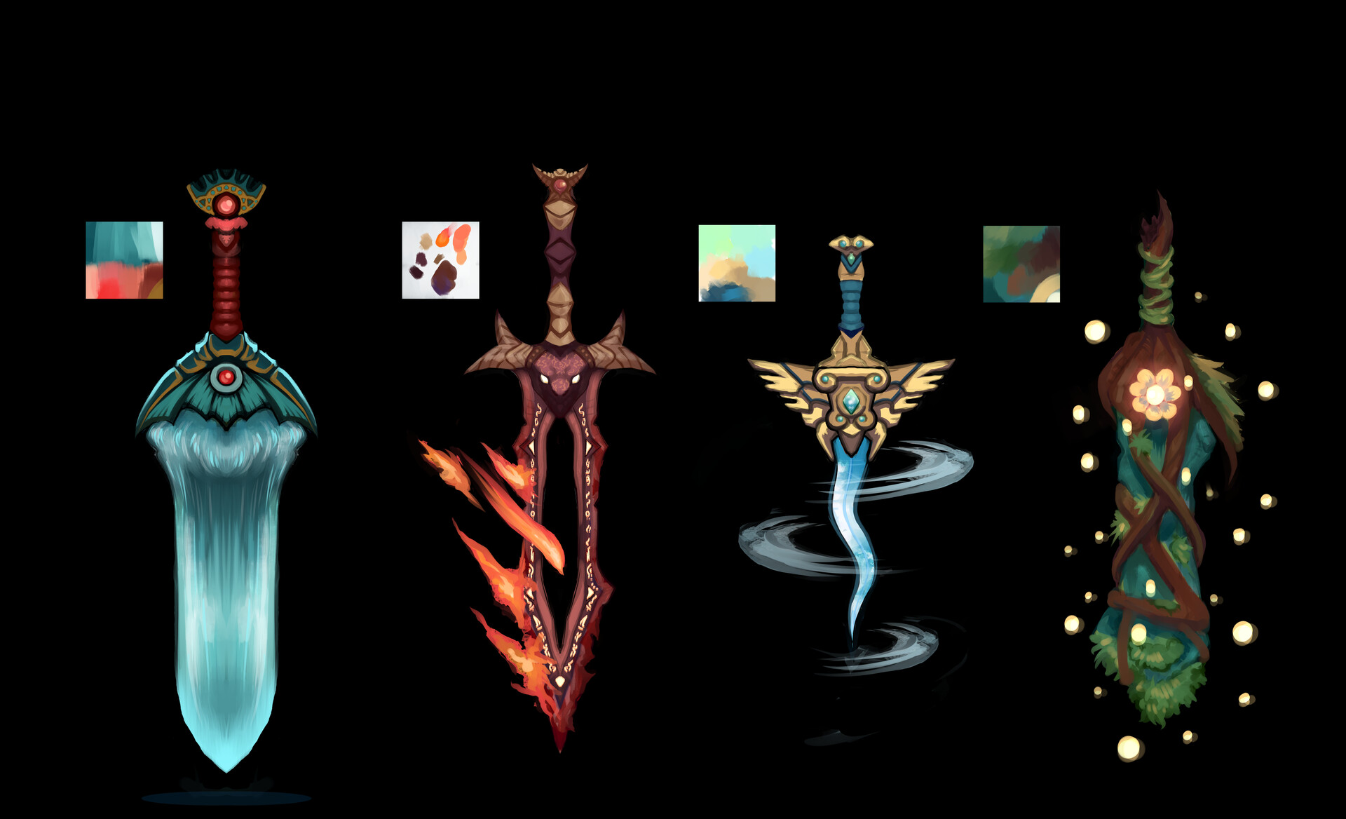 ArtStation - Magic swords