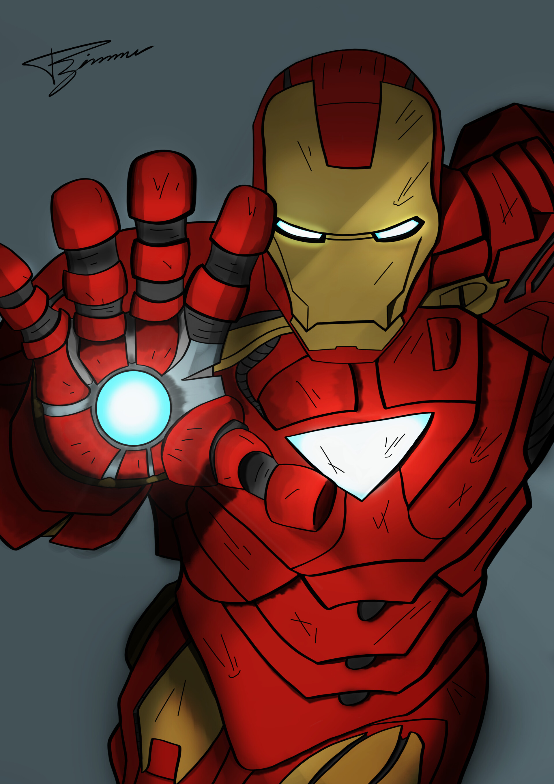 how to draw iron man bleeding edge armor