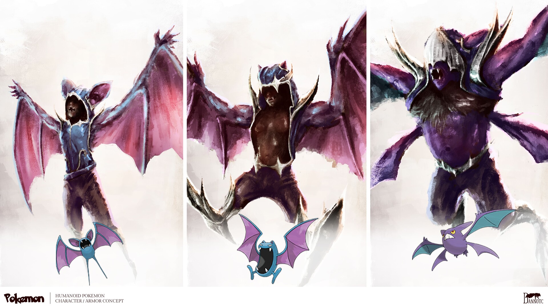 ArtStation - Pokemon Redesign - #041-042-169