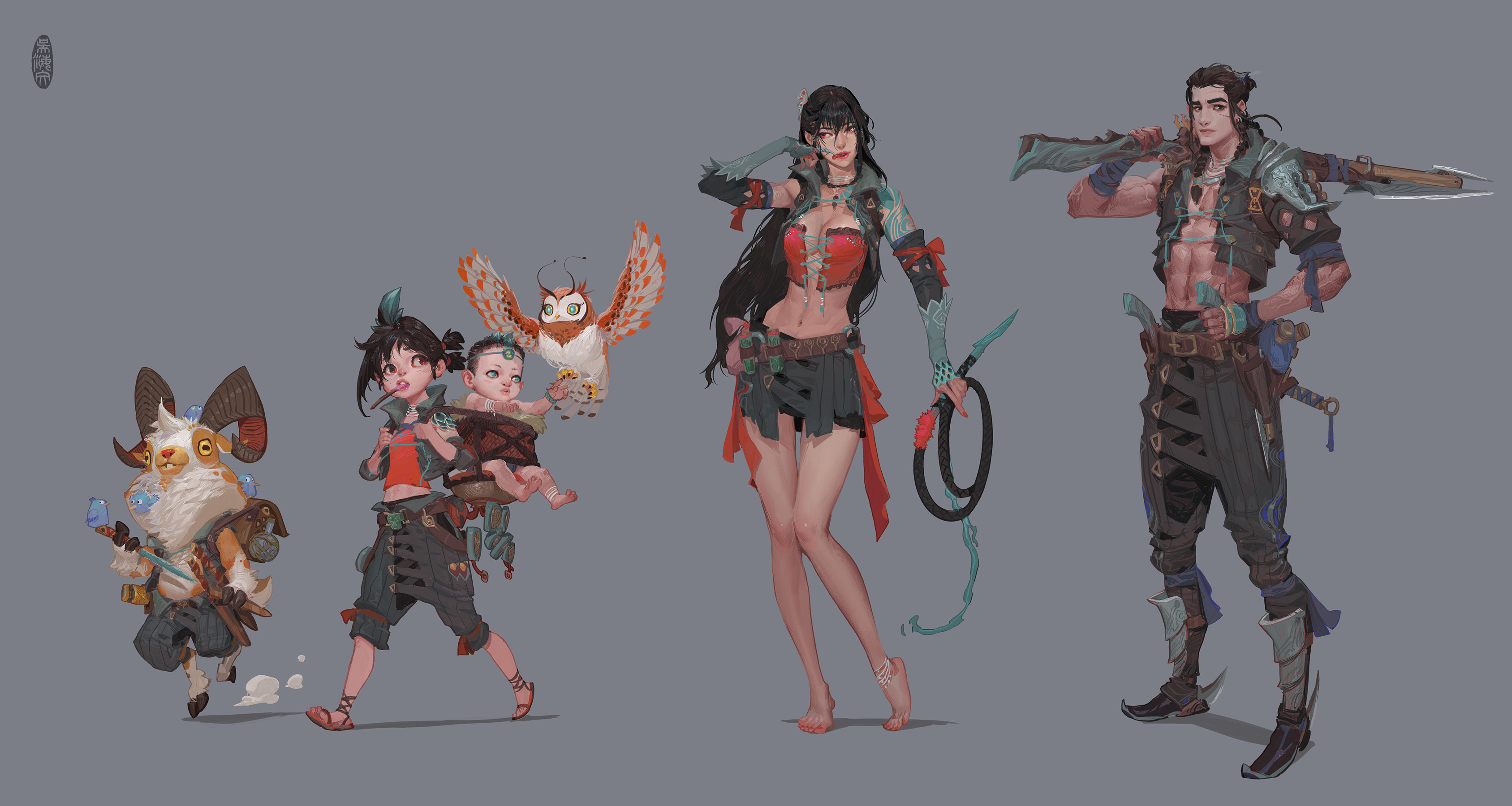 Herman Ng - Clan members designs