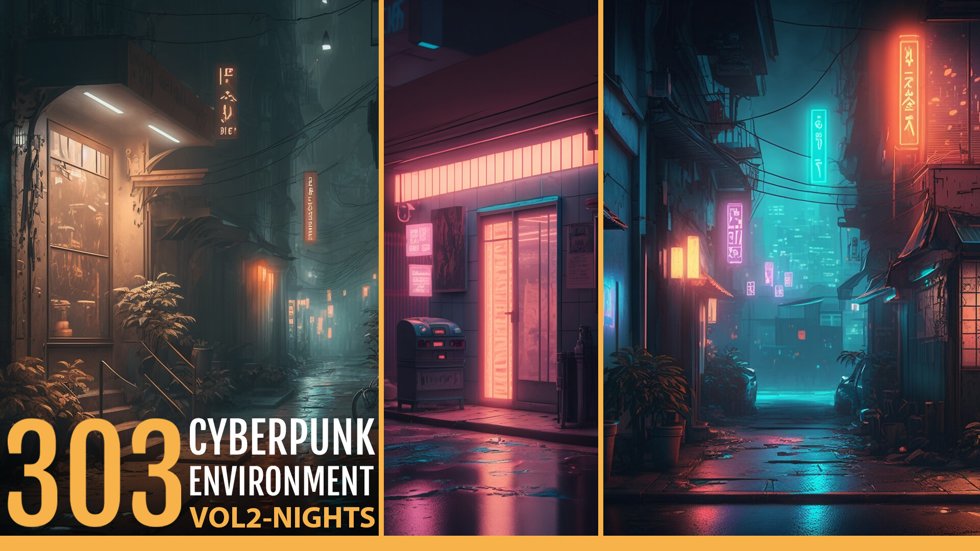 Artificial Dimension - 303 Cyberpunk Environments VOL2 [Nights]