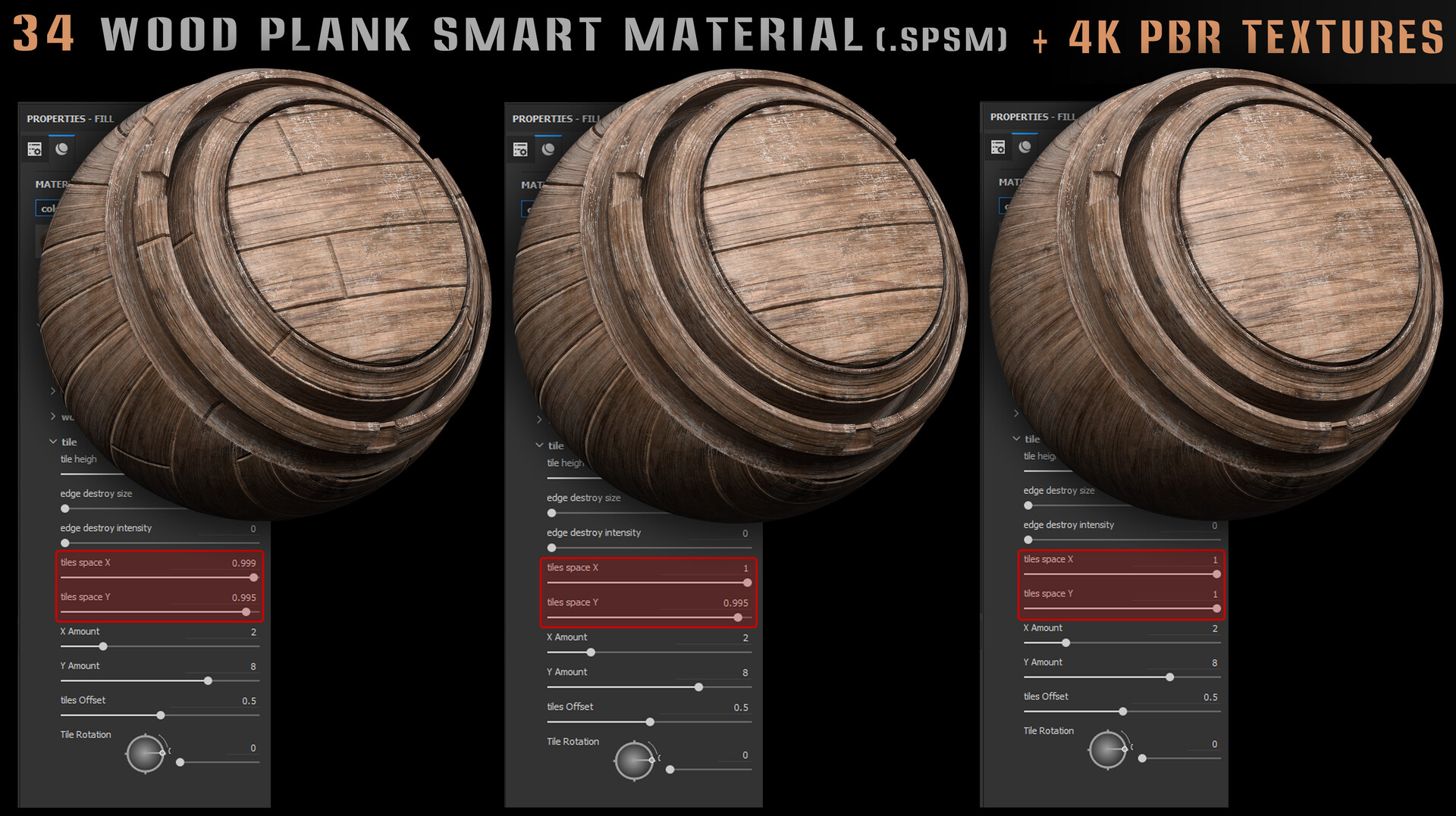 Mona Ghafourian - 34 Wood plank smart material + 4k PBR textures - Vol 11