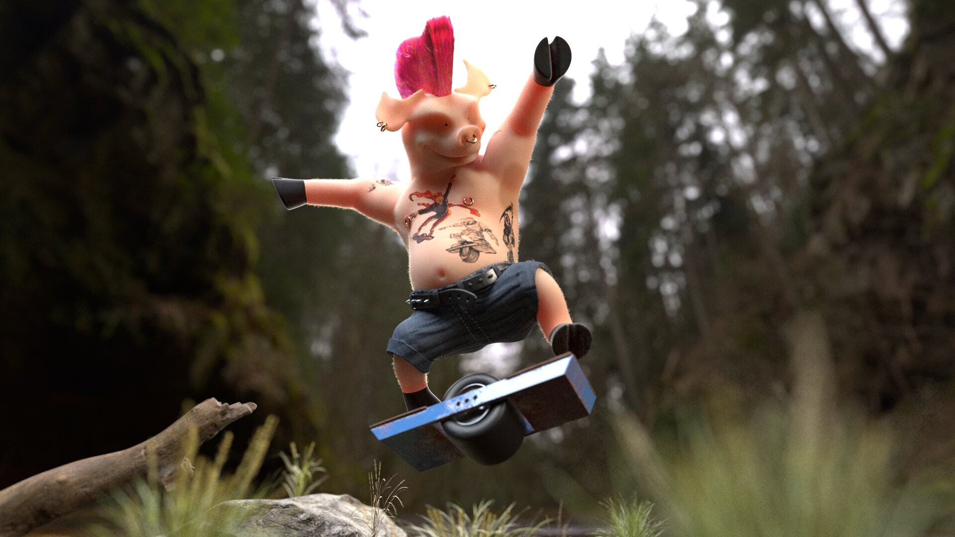 ArtStation - OneWheel Pig