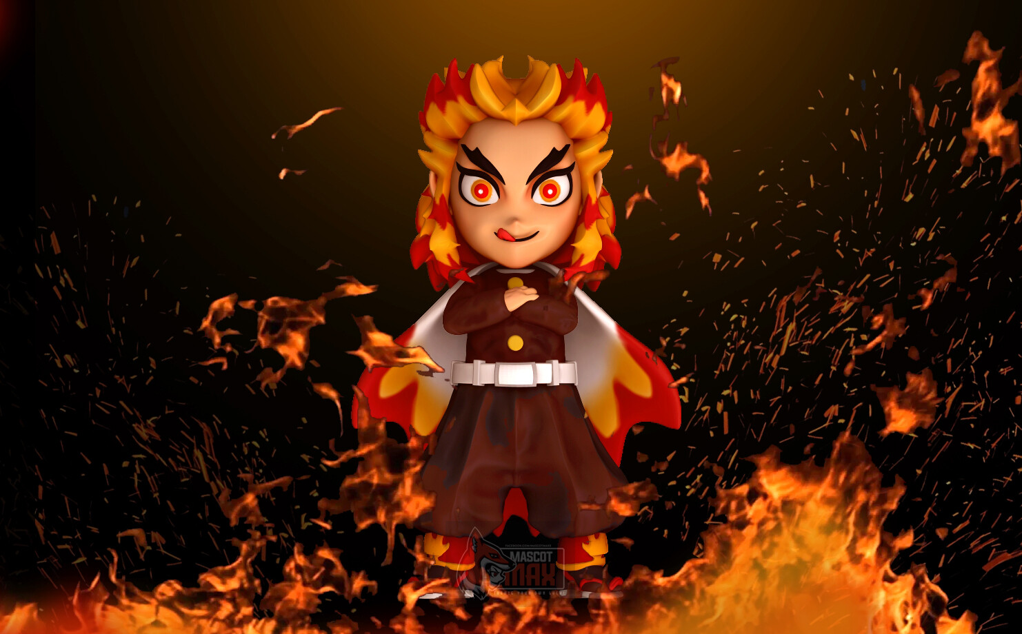 ArtStation - Chibi Rengoku