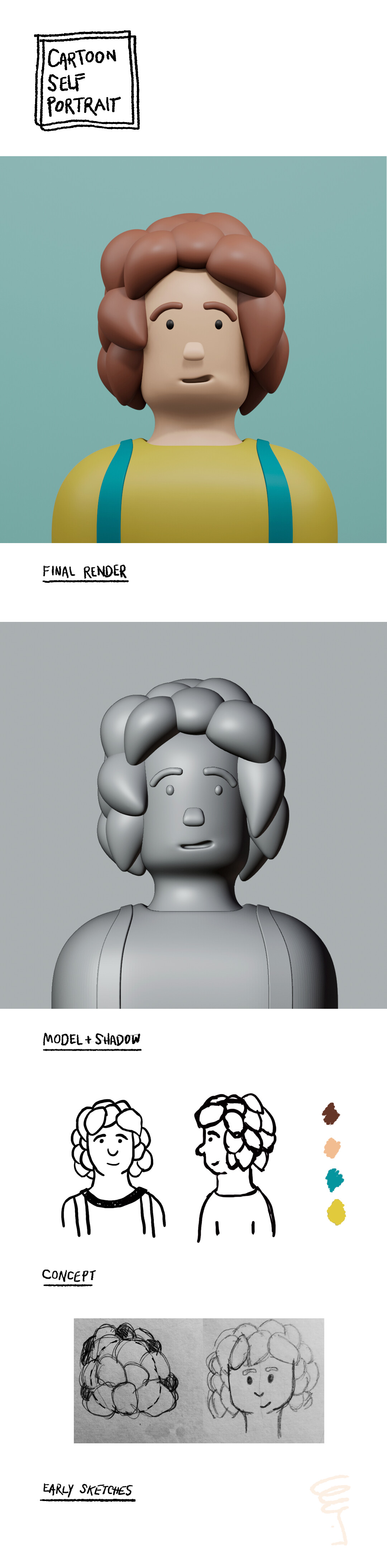 ArtStation - Cartoon self-portrait