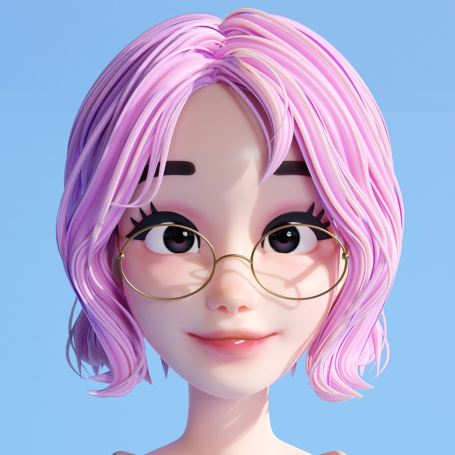 ArtStation - Pink hair