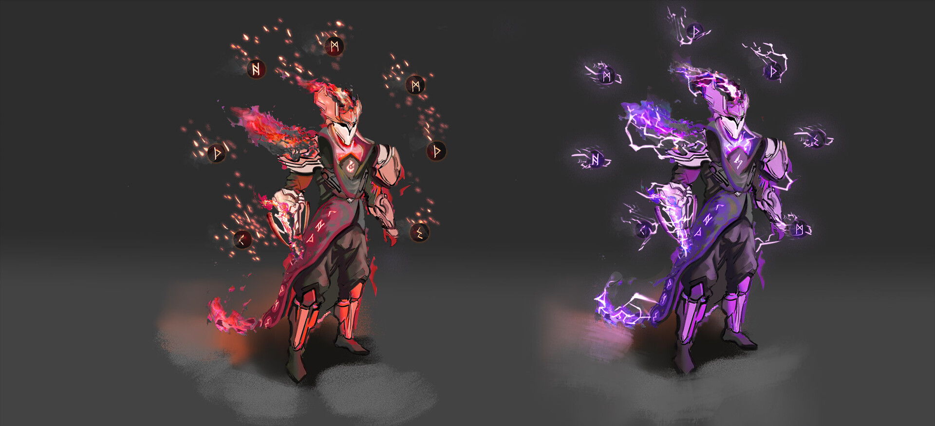 ArtStation - Fire and lightning