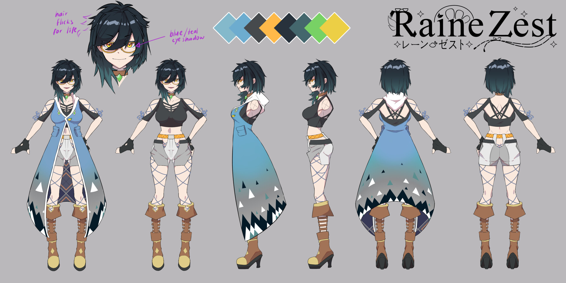 ArtStation - Raine Character Sheet