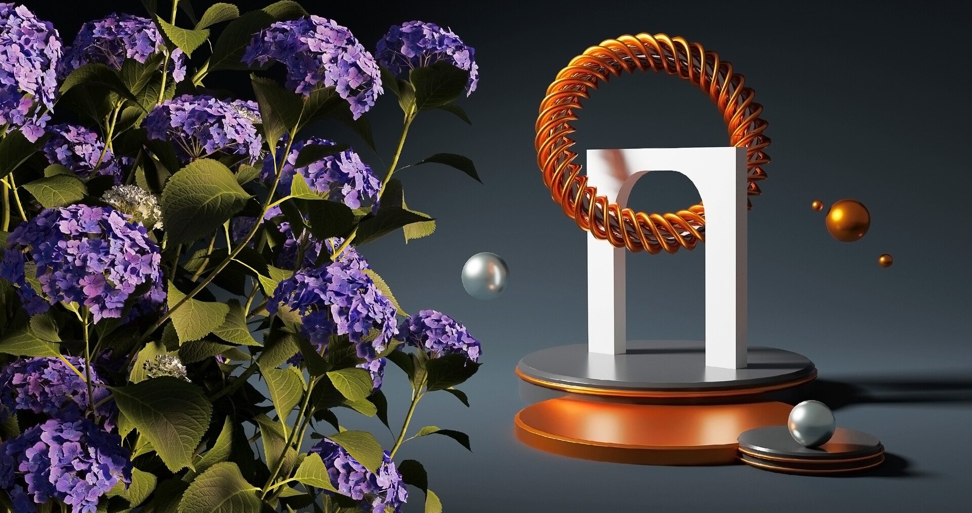 ArtStation - Abstract 3D Scene w/ Flowers