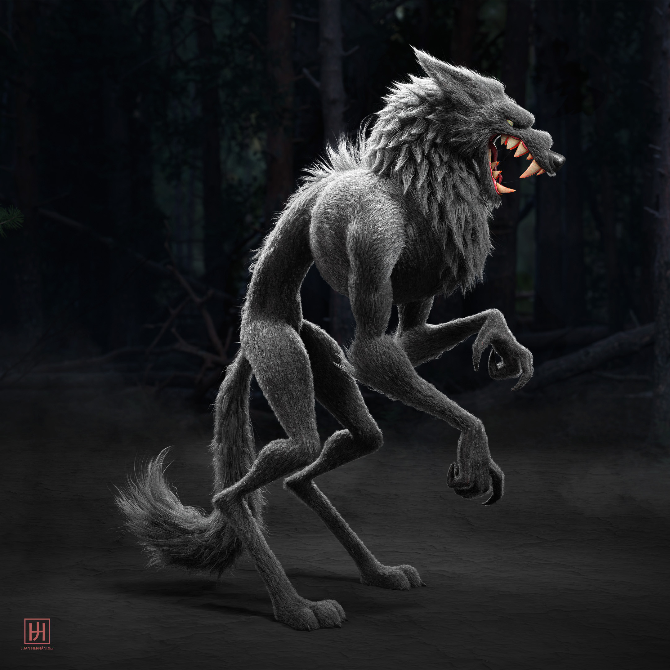 Black And White Werewolf
