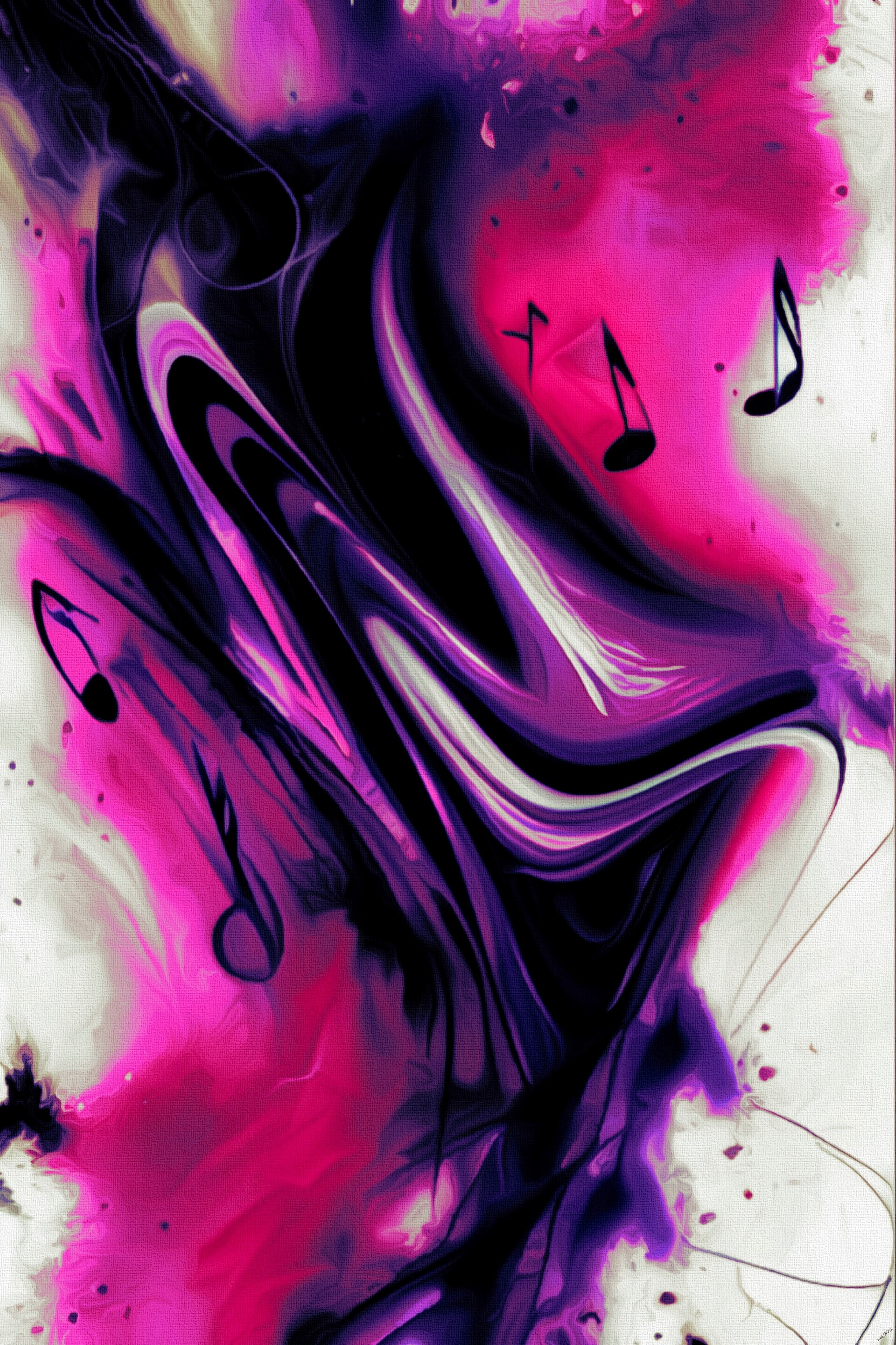 ArtStation - Black, Pink, and Purple Musical Notes