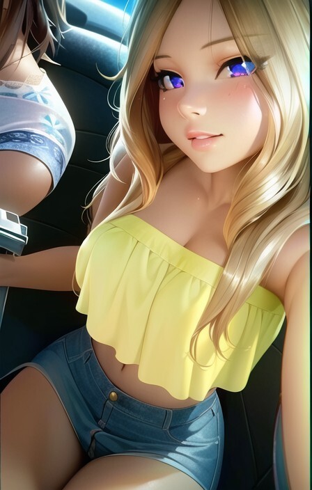 ArtStation - selfie in the car