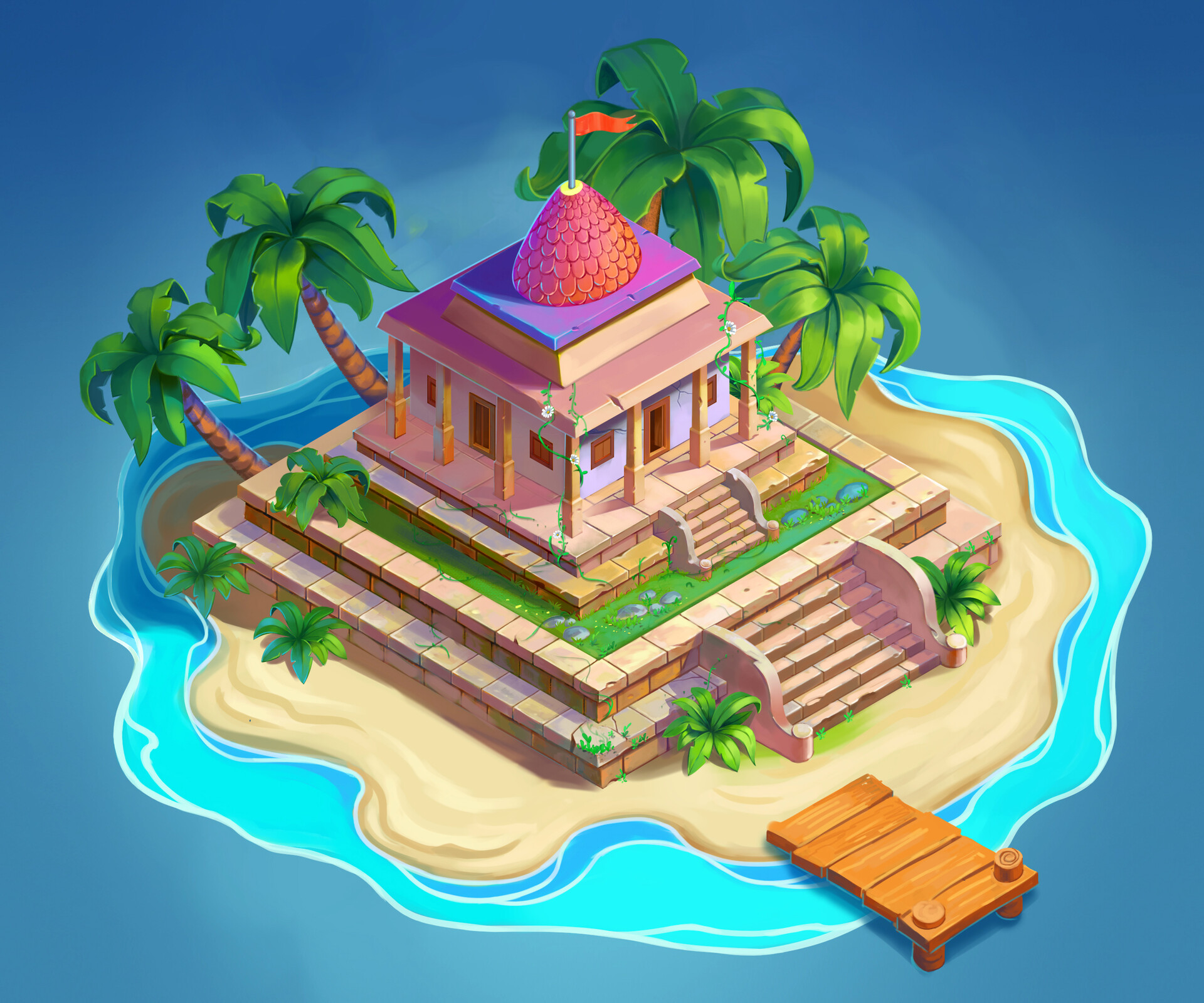 ArtStation - Medieval temple Concept