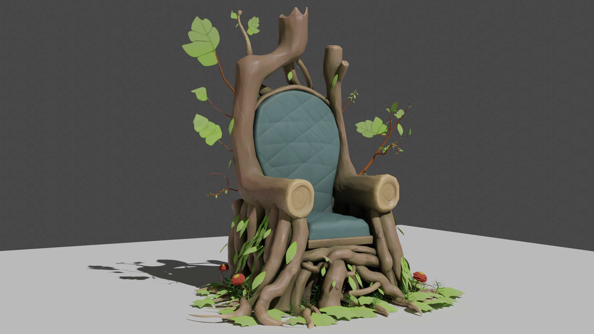 ArtStation - 3D Stylized Nature Throne