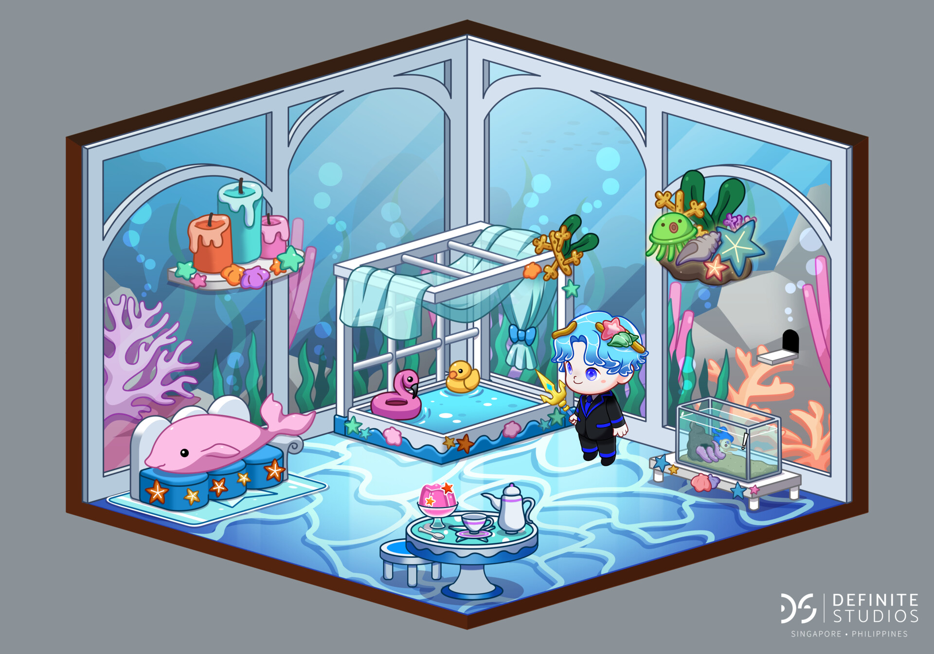 ArtStation - Underwater Room Compilation Enivronment Art