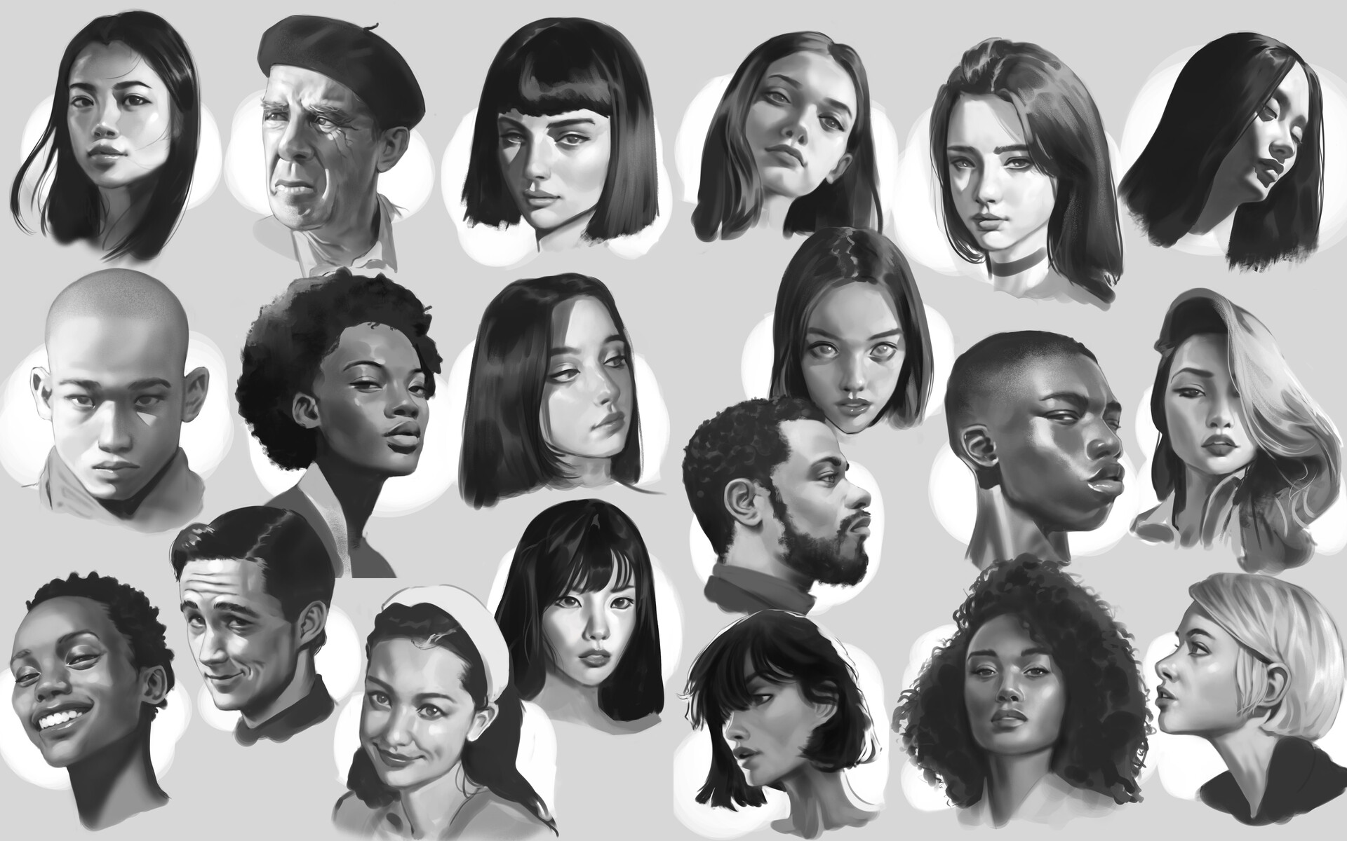 ArtStation - 100 faces challenge - part 4