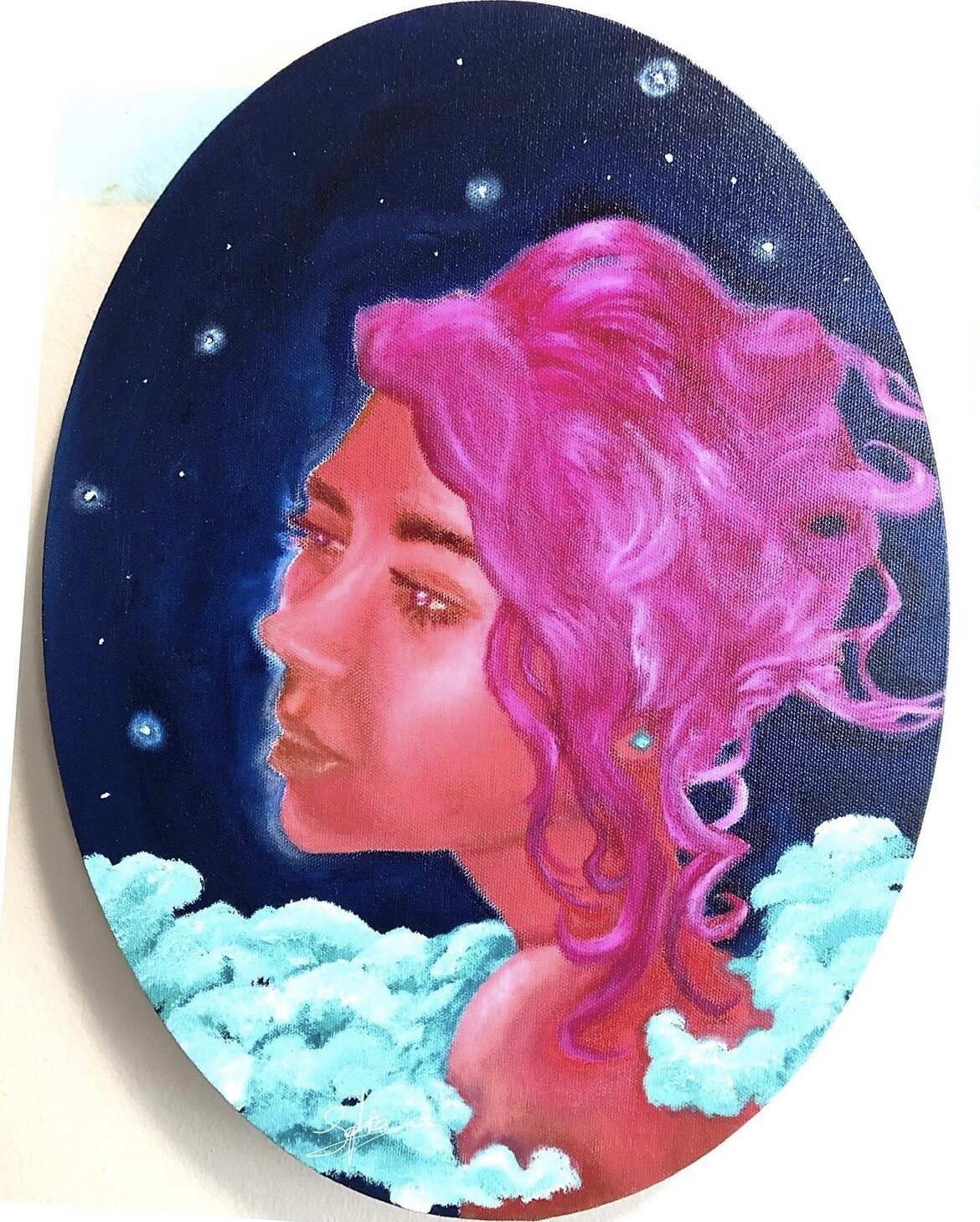 ArtStation - Self portrait in oil paint