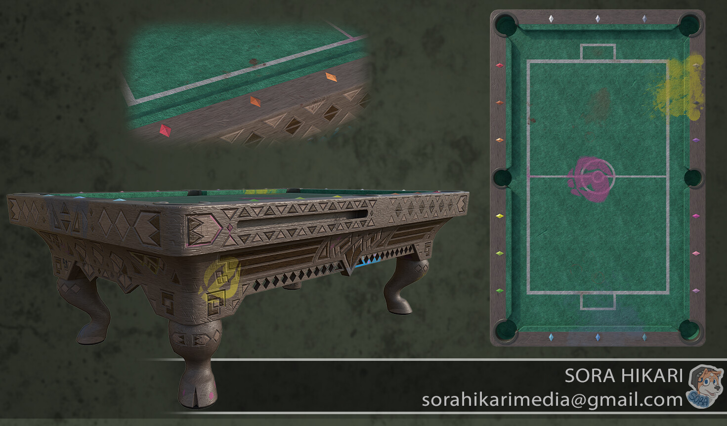 ArtStation - Alolan Billiards Table - Project Breakdown