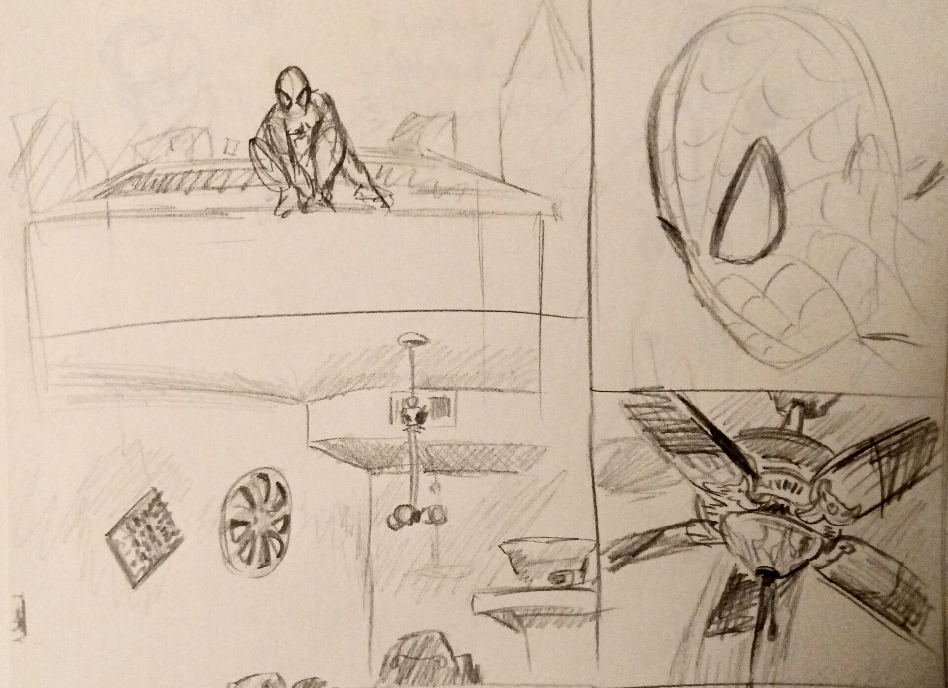 ArtStation - Spidey, Ceiling, Ceiling Fan doodles
