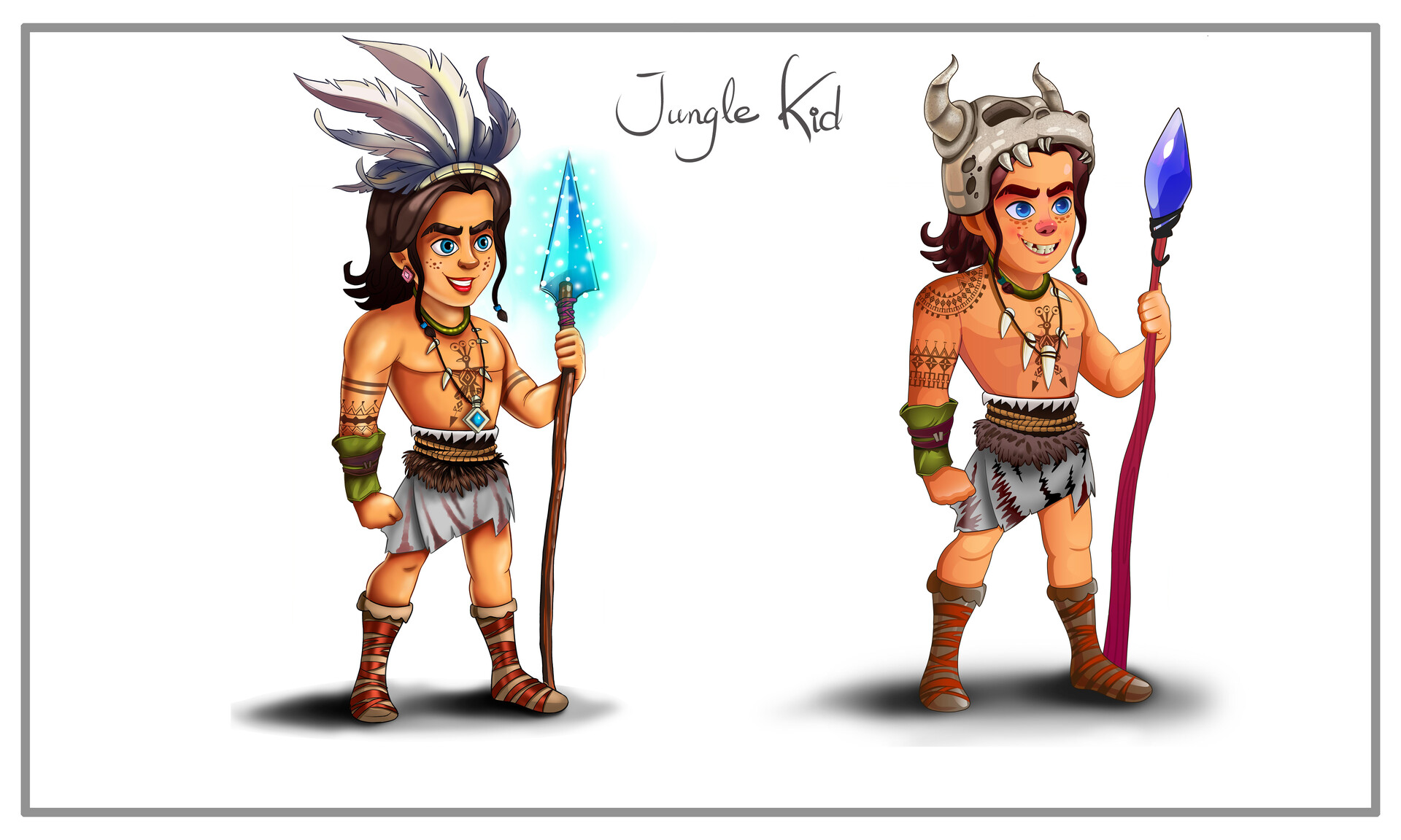 ArtStation - Jungle_kid_Character_design