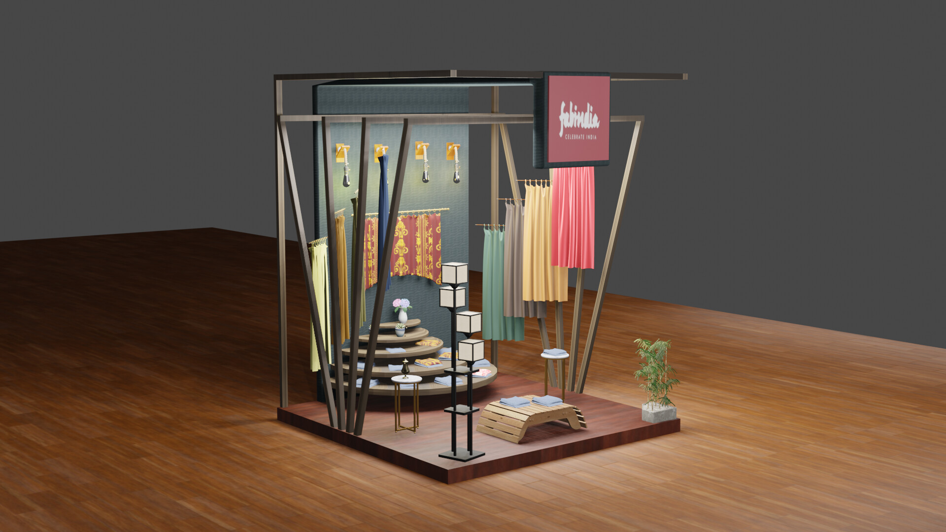 Piyush Ranbida - 3D Exhibition Stall Design (Handicraft/Handloom)