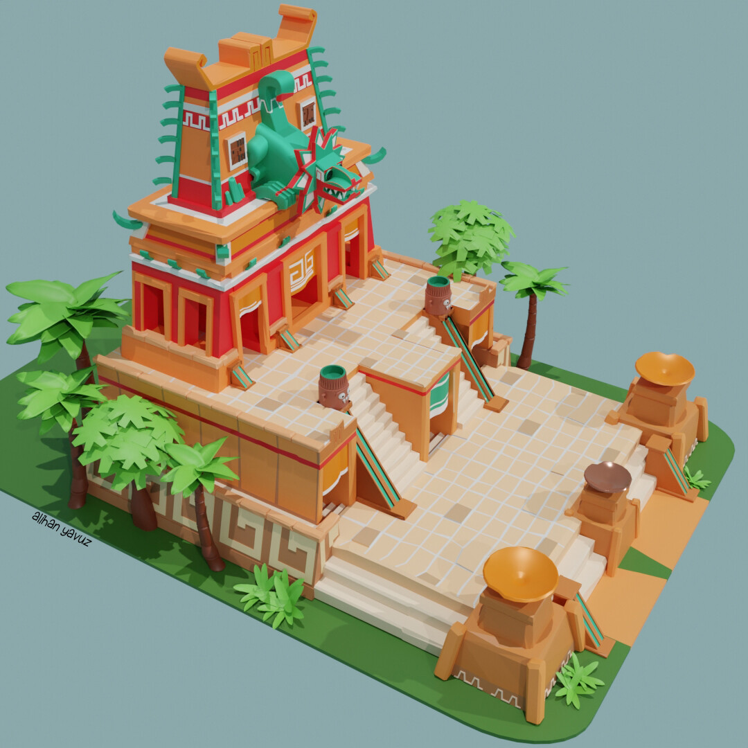 ArtStation - Aztec Concept (Low Poly)