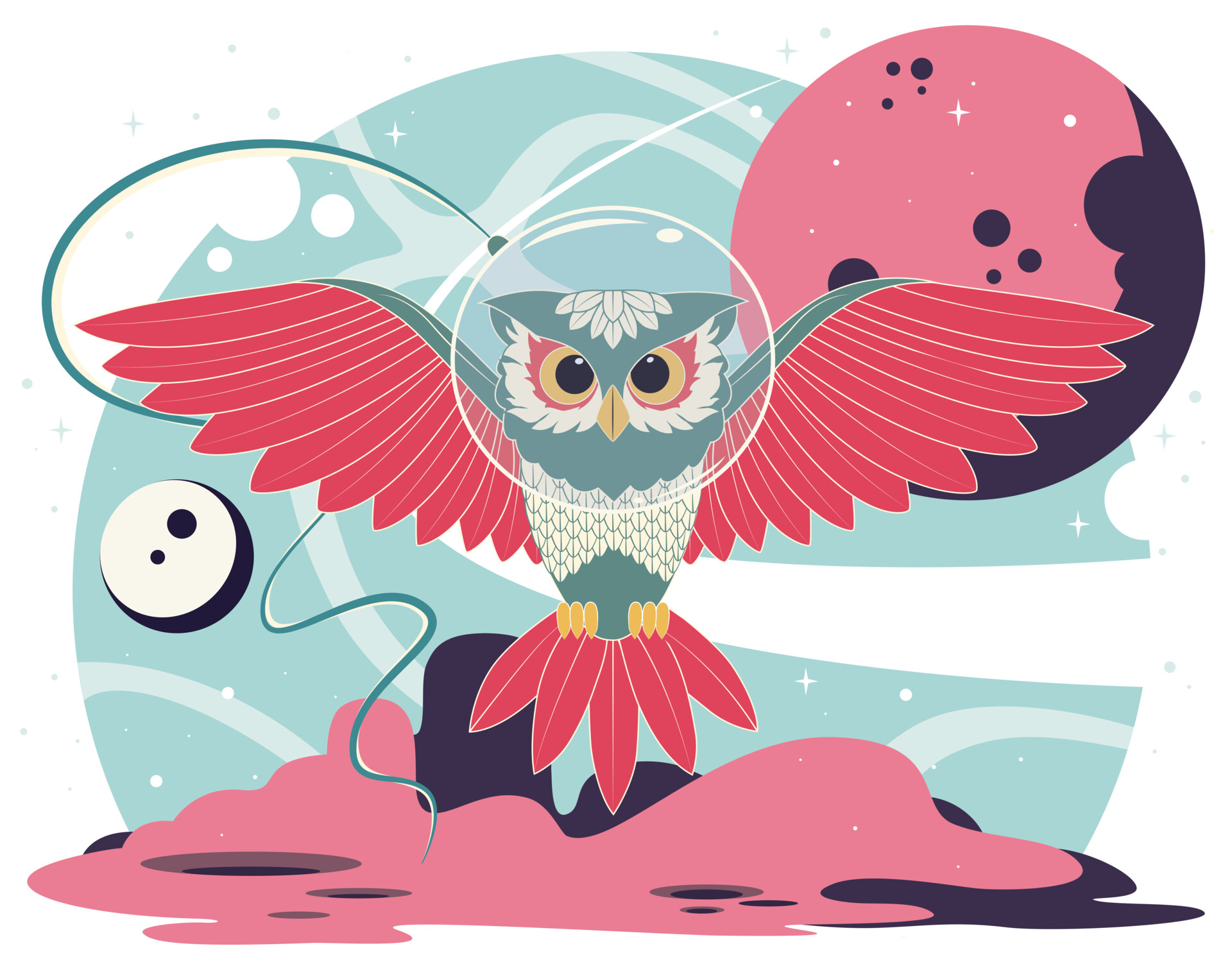 ArtStation - Owl in space