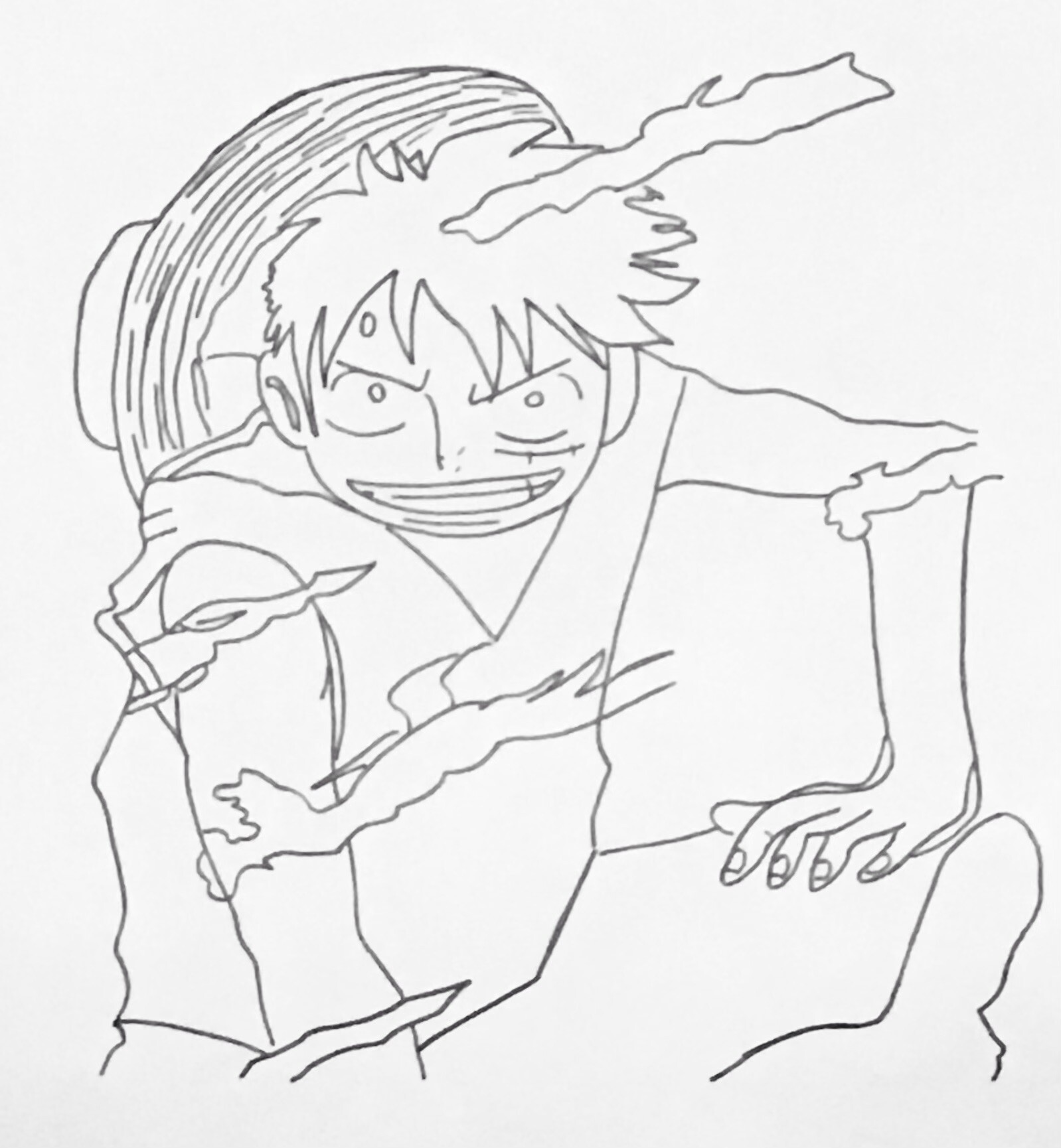 One Piece Luffy Gear Second Drawing