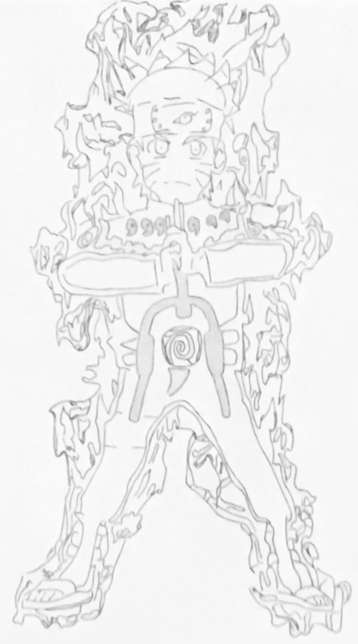naruto chakra mode coloring pages
