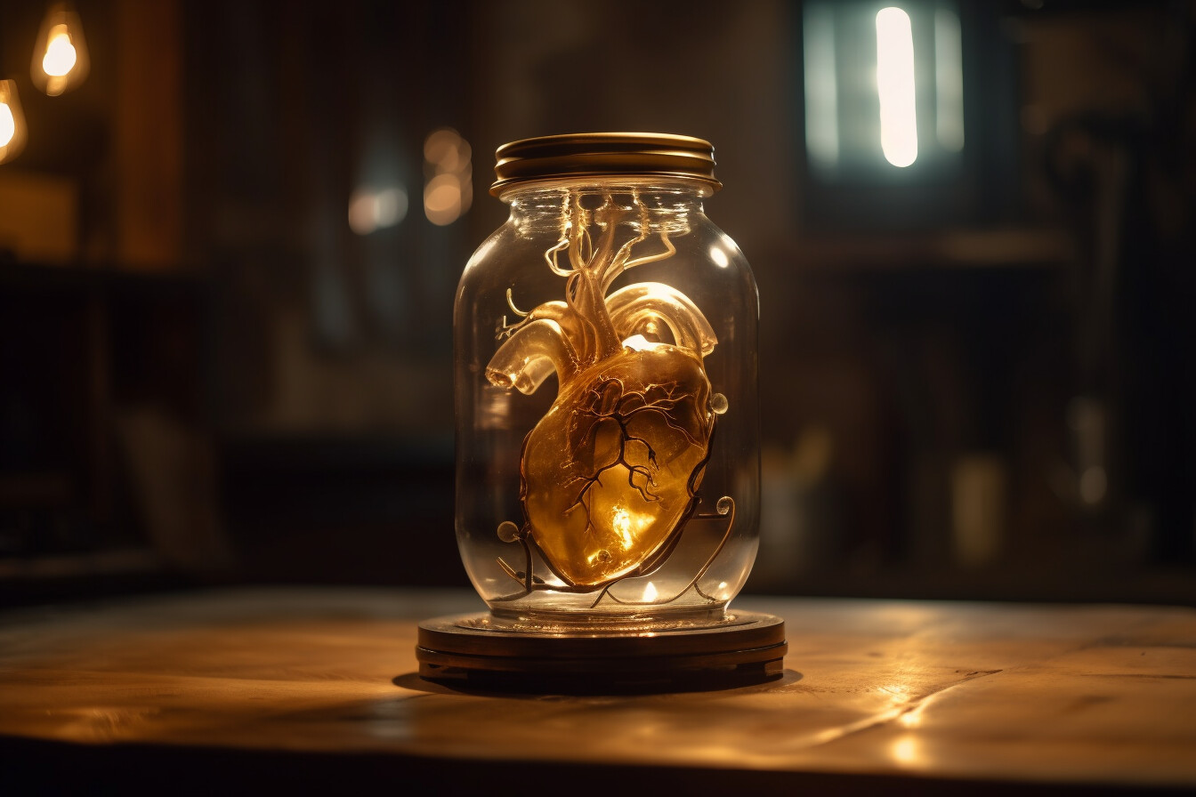 ArtStation - A heart in a jar - AI-generated art