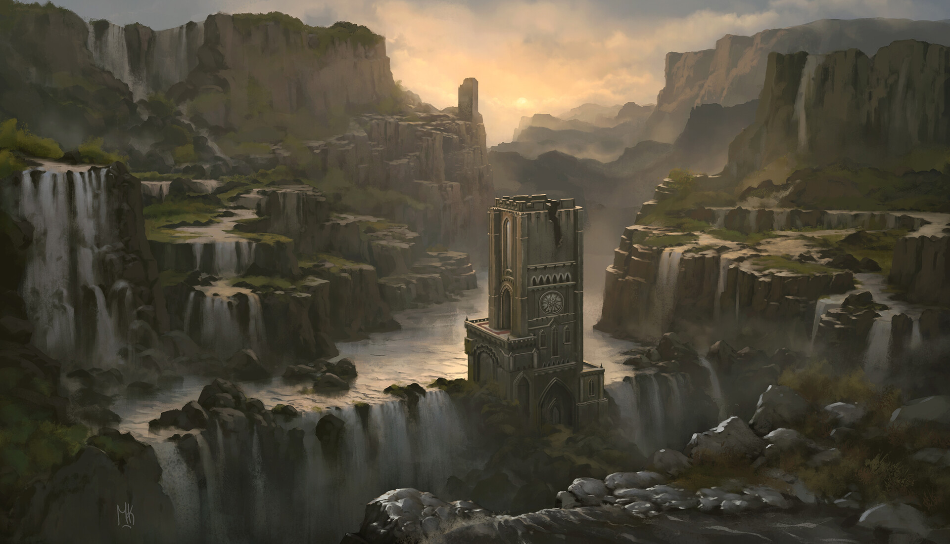 Waterfall Art Starts