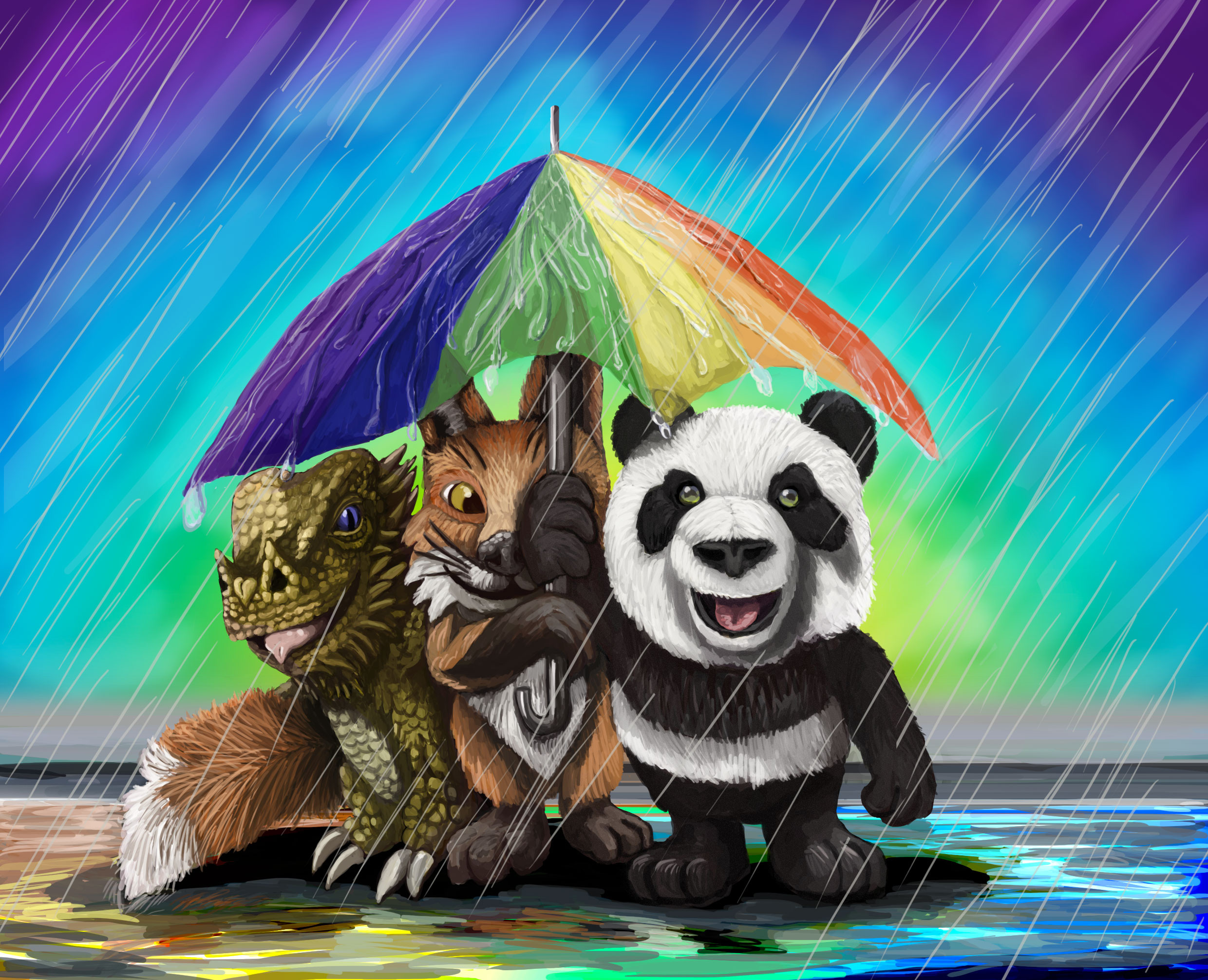 Daniel Jamieson - 3 Friends In The Rain