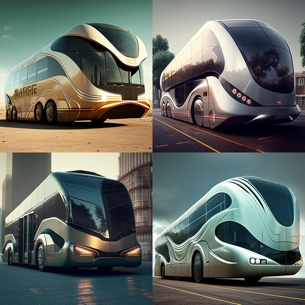 ArtStation - SF futuristic bus